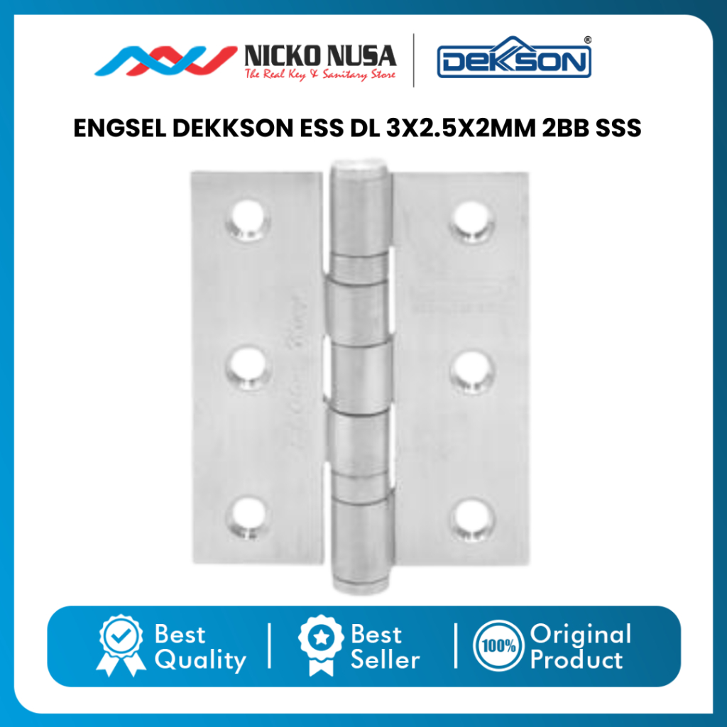 Jual Engsel Dekson Dekkson ESS DL 3X2,5X2MM 2BB SSS Engsel Stainless ...