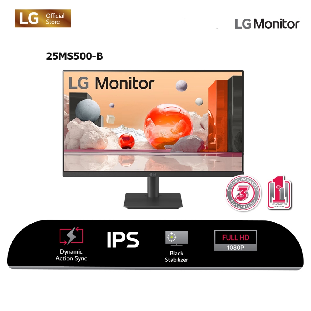 Jual LG 25MS500-B 25'' IPS FHD monitor with refresh rate 100Hz | Shopee ...