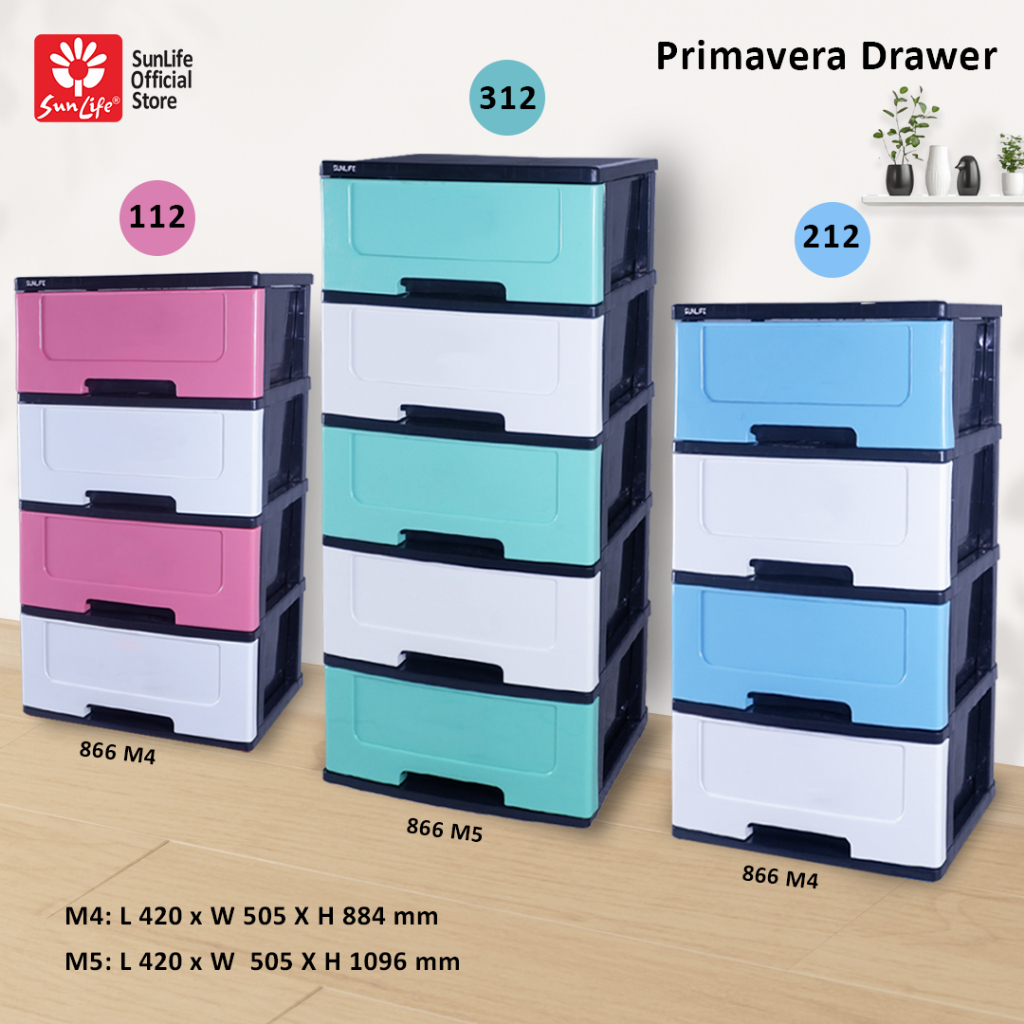 Jual SunLife Primavera Drawer Lemari Pakaian 4 & 5 Susun – Rak Drawer ...