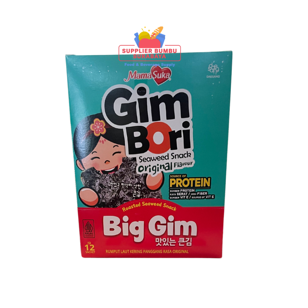 Jual MamaSuka Big Gim Seaweed Sheet Snack Rumput Laut Panggang 3g ...