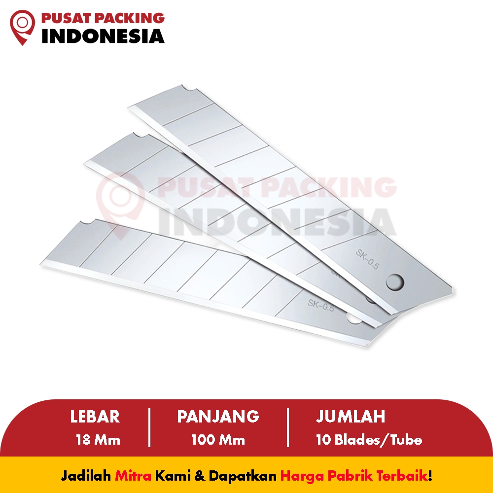 Jual Isi Pisau Cutter Besar / Refill Cutter Besar H-500 (1 Tube isi 10 ...