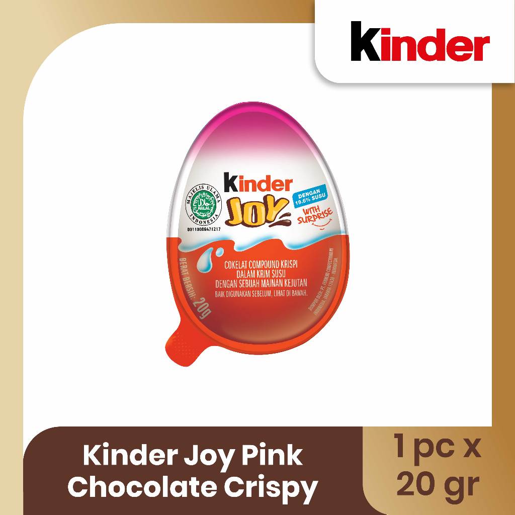 Jual Kinder Joy Pink Chocolate Crispy 20gr | Shopee Indonesia