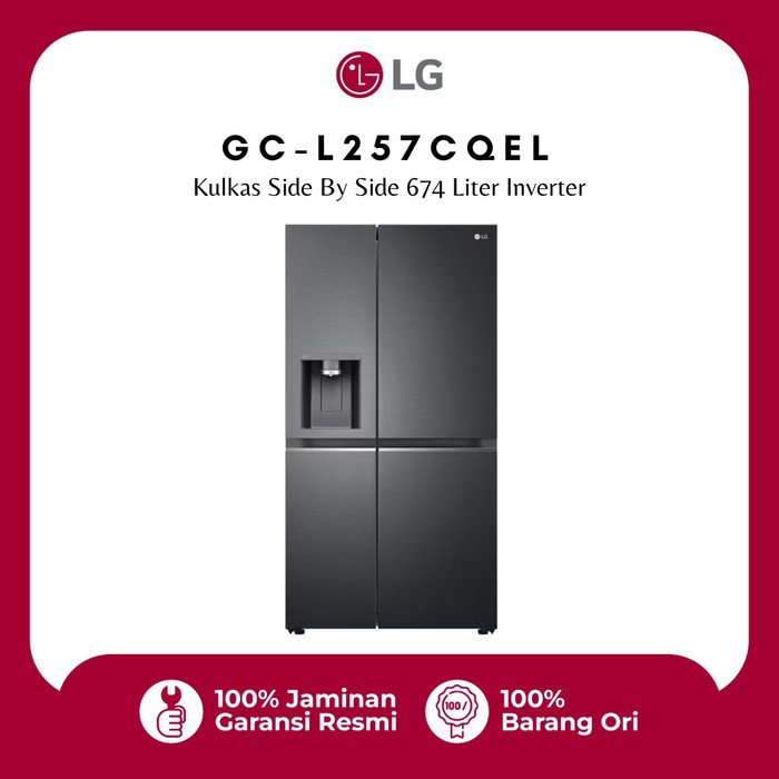 Jual LG Kulkas Side by Side 2 Pintu 617L Inverter Auto Ice Maker & Dispenser Air GC L257CQEL ...