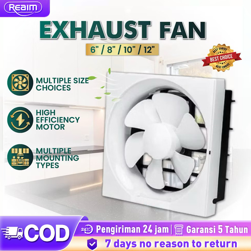 Jual REAIM Exhaust Fan Dinding 6/8/10/12 Inch Exhaust Fan Kipas Ventilasi Ekstraktor Dinding ...