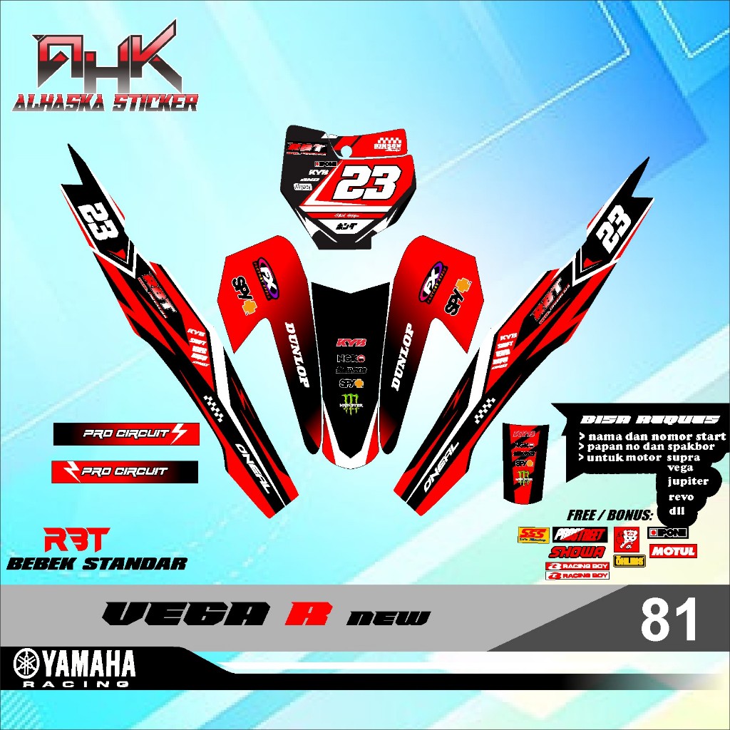 Jual Sticker RBT/GTX VEGA R NEW MOTOR RBT BEBEK MODIF TERBARU SUPERMOTO ...