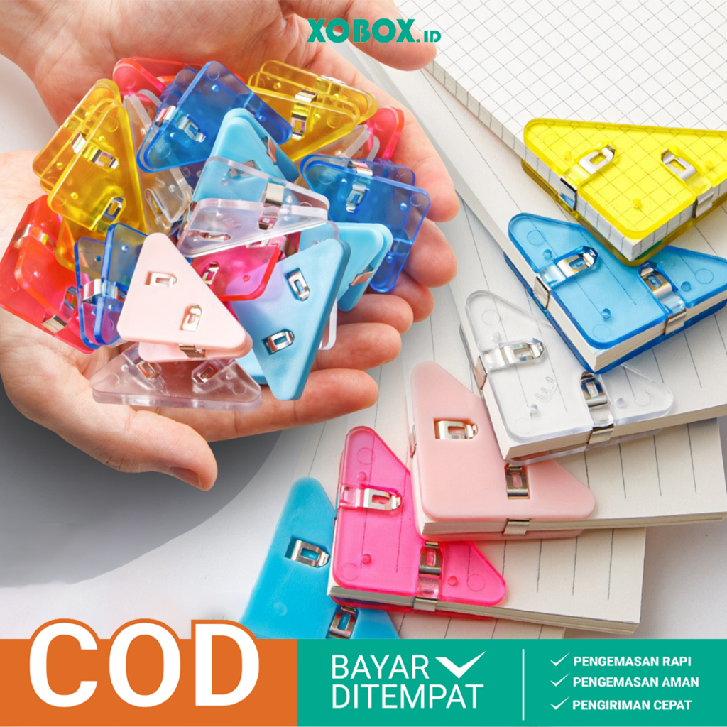 Jual Paper Clip Binder Klip Kertas Segitiga Penjepit Sudut Kertas ...
