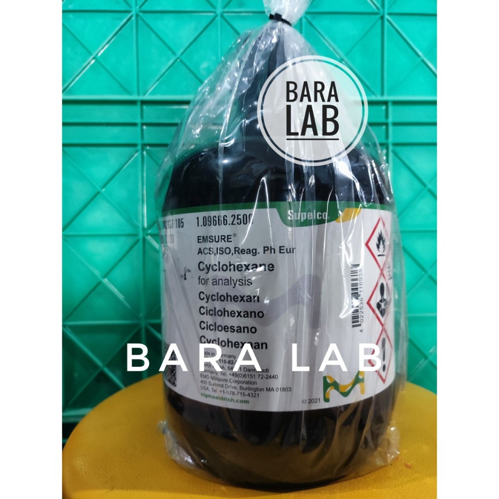 Jual CYCLOHEXANE / C6H12 / SIKLOHEKSANA MERCK 109666 2,5L | Shopee ...