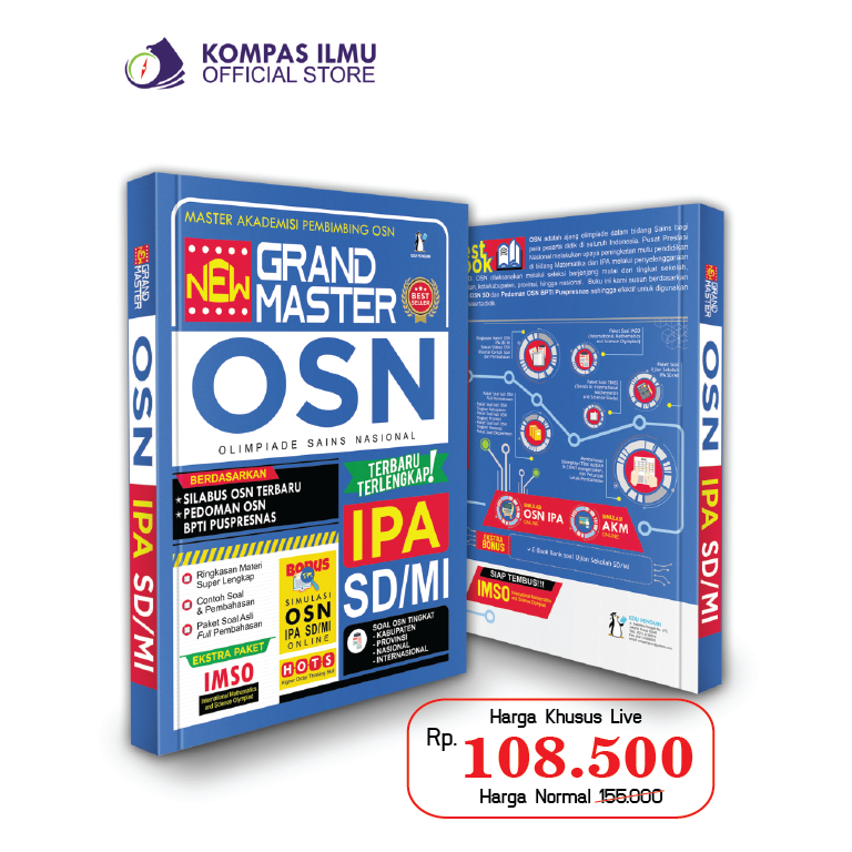 Jual Buku OSN Terbaru - Grand Master OSN IPA SD MI - Bank Soal Olimpiade | Shopee Indonesia