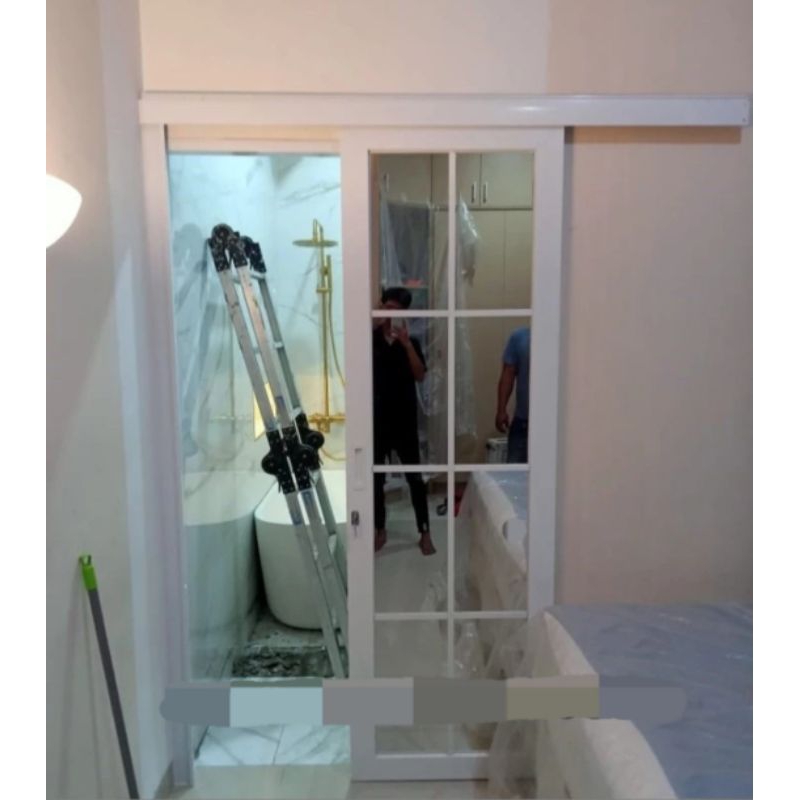 Jual pintu sliding T200 x L80 (cermin 1 sisi) | Shopee Indonesia
