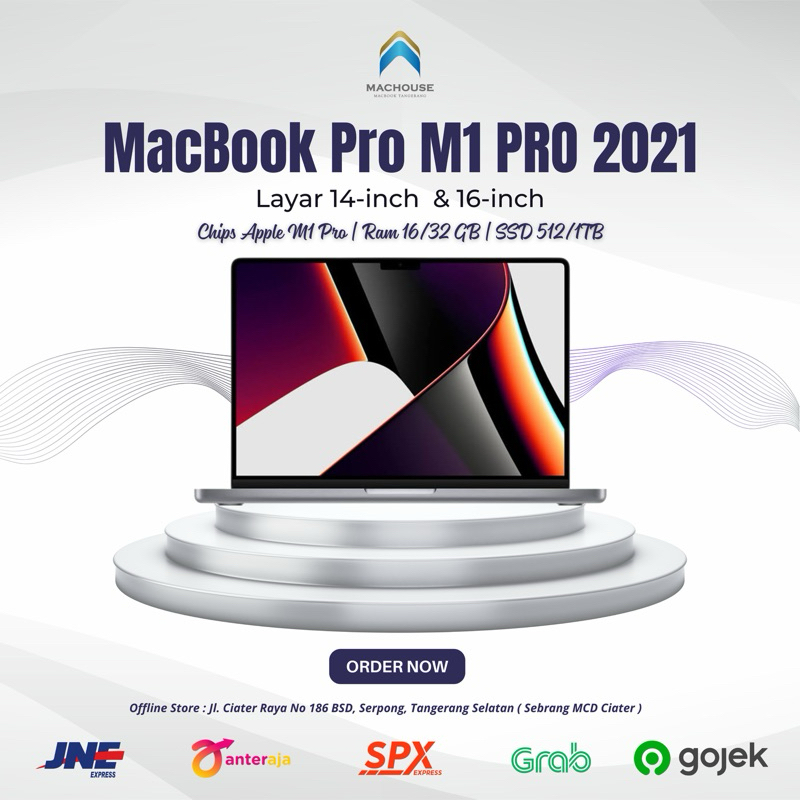 Jual MacBook Pro M1 Pro 2021 14/16 inch Ram 16 GB | SSD 512/1 TB | Shopee Indonesia