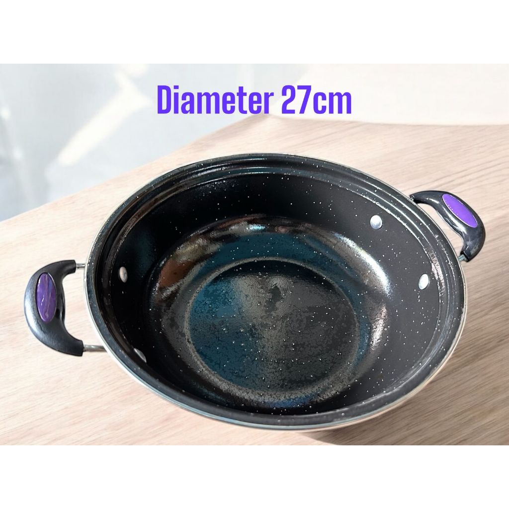 Jual PANCI SUP ENAMEL REBUS DAN GORENG / SOUP POT PANCI 27CM / PANCI ...