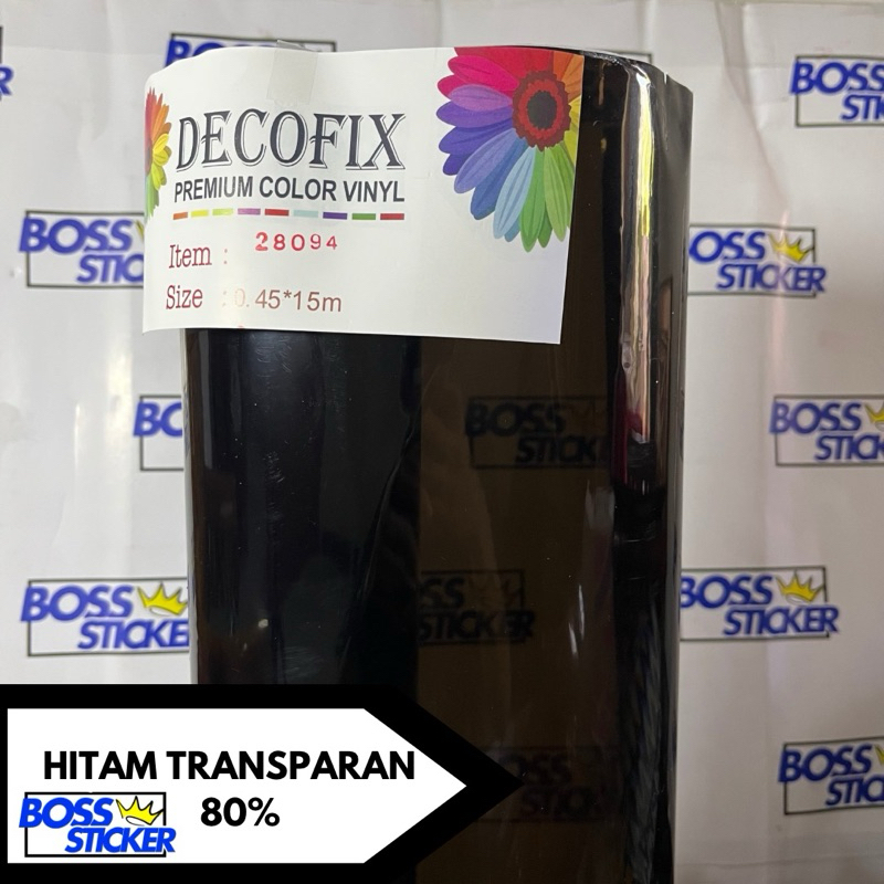 Jual [PER METER] Sticker Hitam Transparant 80 % - Stiker Hybrid Hitam ...