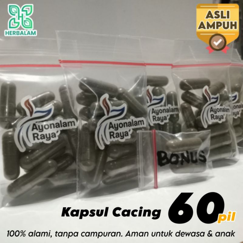 Jual Kapsul Cacing Untuk Tipes Obat Herbal Pil Cacing Asli | Shopee ...