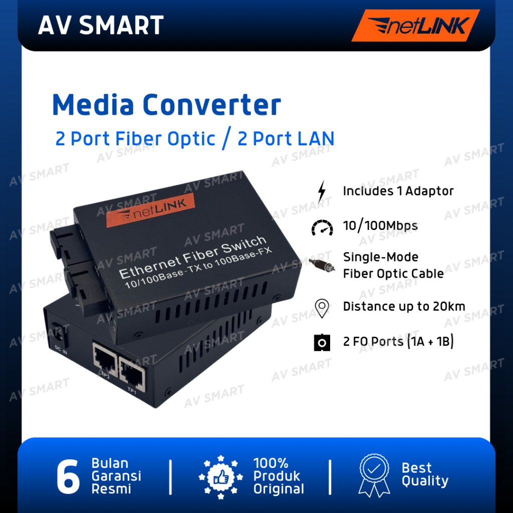 Jual Netlink Media Converter 2 FO 2 LAN / 2 Fiber Optic to 2 Ethernet 10/100 Switch | Shopee ...