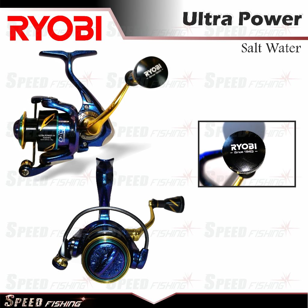 Jual Reel Pancing Ryobi Ultra Power SW 500 800 1000 HPX Ryobi Ultra Power SW 2024 Spinning ...