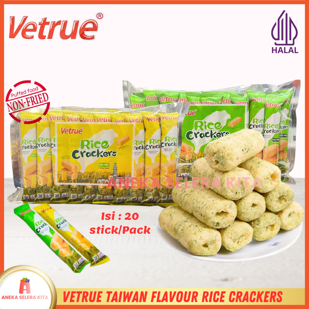 Jual Vetrue Taiwan Flavour Rice Crackers Bentuk Stick Rasa Cheese ...