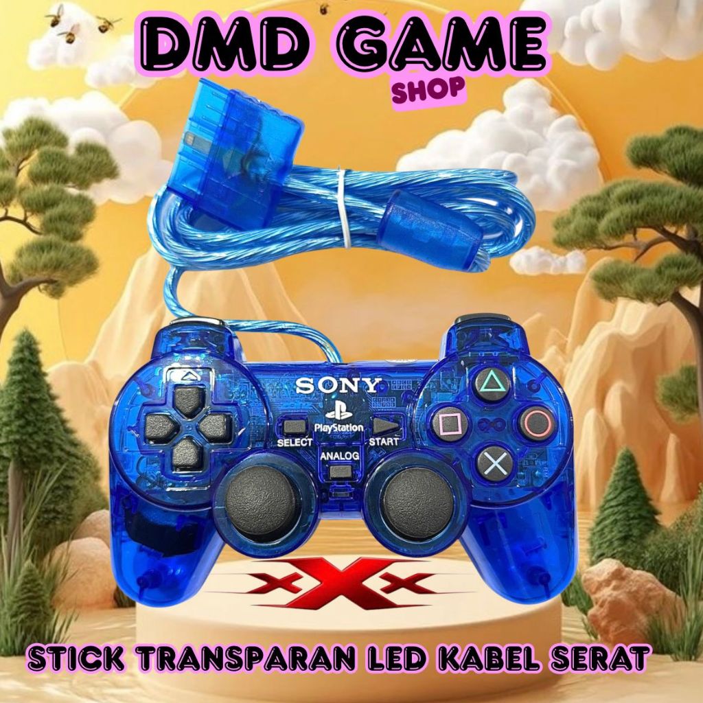 Jual Stik Stick PS2 transparan lampu - kabel serat | Shopee Indonesia