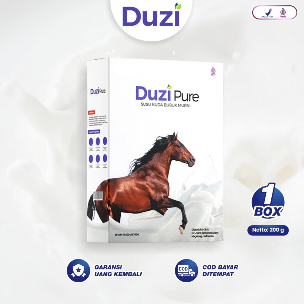 Jual Duzi Pure Susu Kuda Liar Herbal Asli Original 1 Box 200gr Duzipure ...