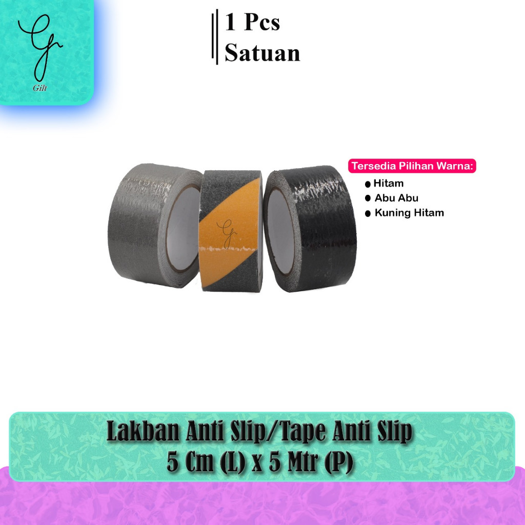 Jual Lakban Anti Slip Tangga Anti Licin Lakban Lantai 5 Meter / Tape Safety Grip | Shopee Indonesia