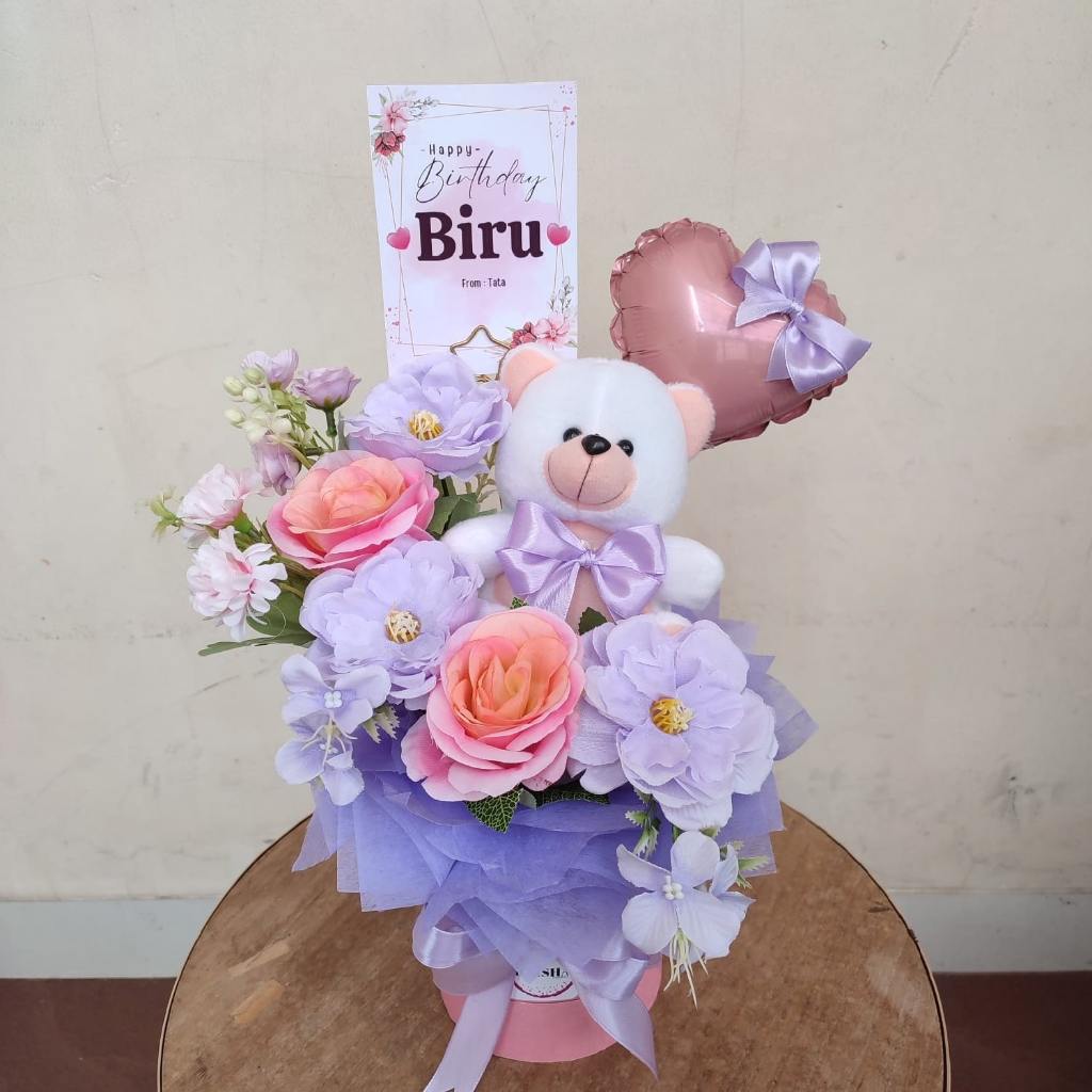Jual Bloom Box Bunga Balon Foil Buket Wisuda Ulang Tahun Buket Bunga ...