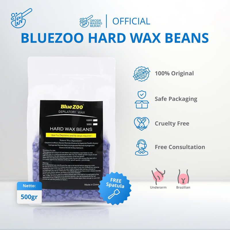 Jual BlueZOO Hard Wax Beans / Lilin Perontok Bulu / Depilatory Hair Removal (500 gr) | Shopee ...