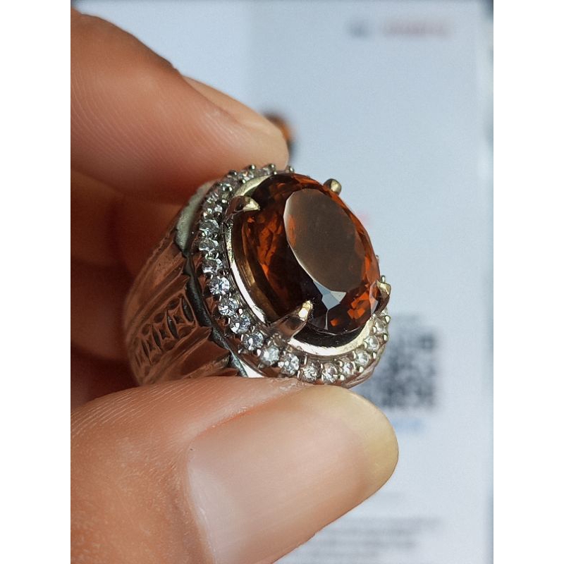 Jual Natural Batu Permata Madeira Citrine HQ & Top Colour + Sertifikat ...