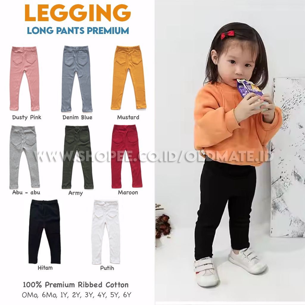 Jual Legging Anak Rib Premium Model Simple Oldmate Celana Casual Bayi ...