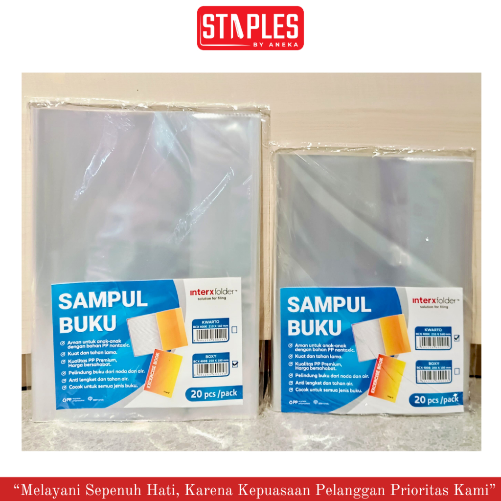 Jual Sampul Buku Plastik Kwarto / Sampul Plastik Boxy / Sampul Mika Plastik (20pcs/Pack ...