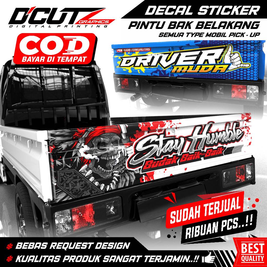 Jual Sticker Pintu Belakang Pick Up Newcarry, L300, Mega Carry, Futura ...