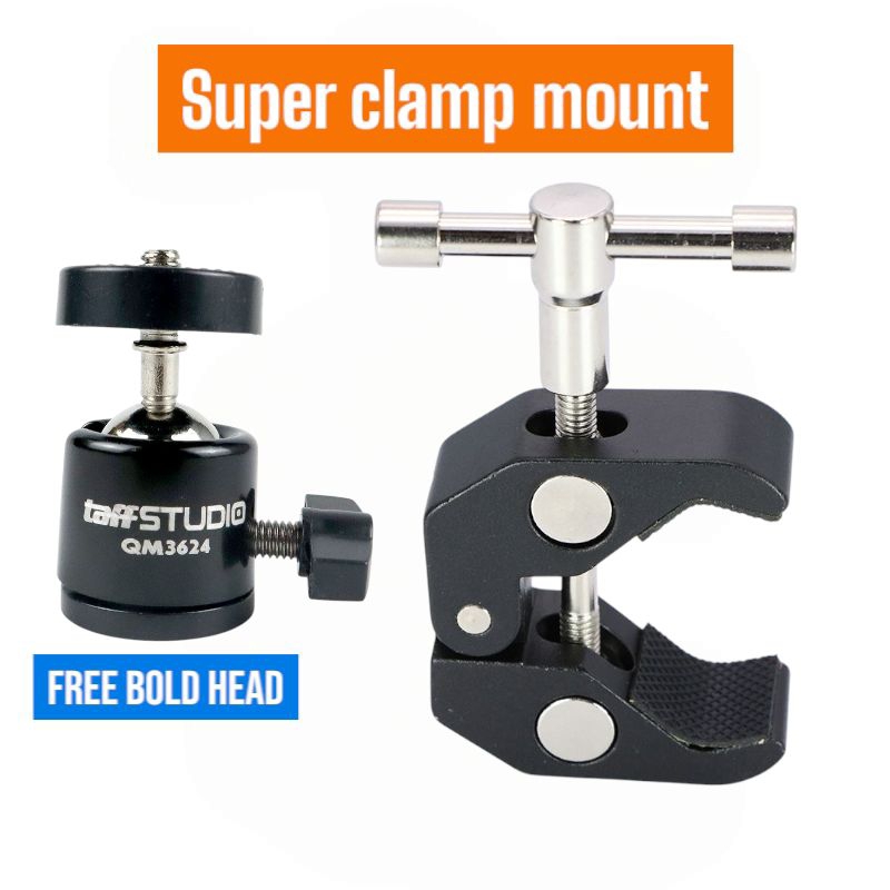 Jual Super Clamp for Magic Arm Camera Crab Clamp Ball Head DSLR C Clamp ...