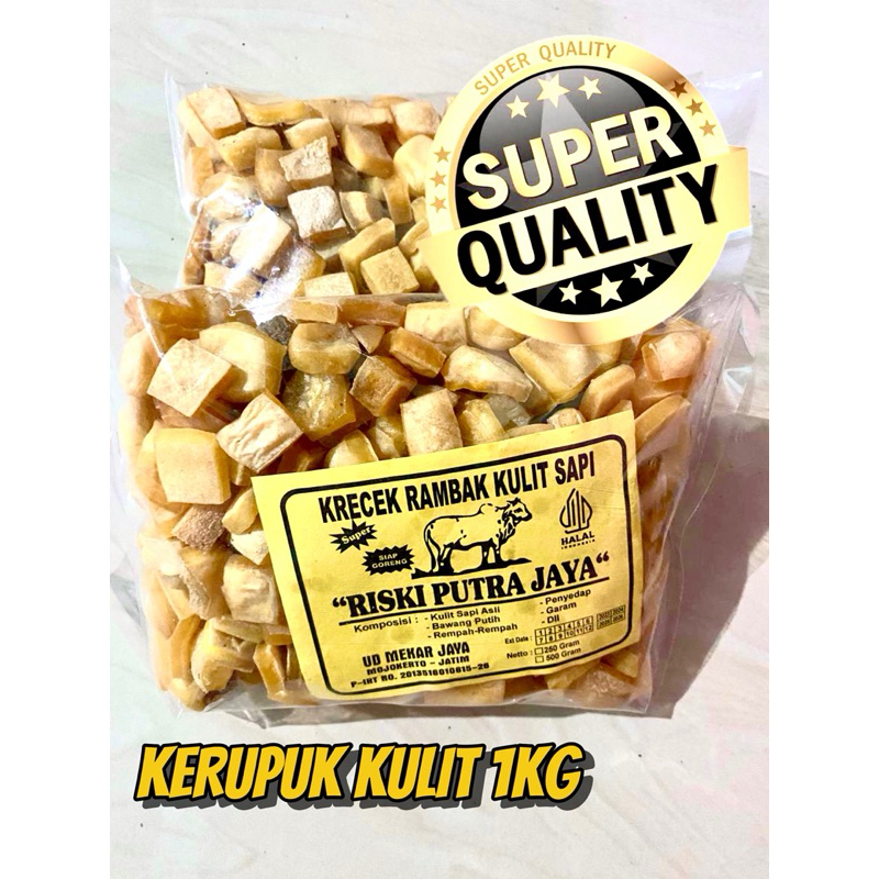 Jual krecek rambak kulit sapi asli/krecek sayur/kotak 1kg kualitas ...