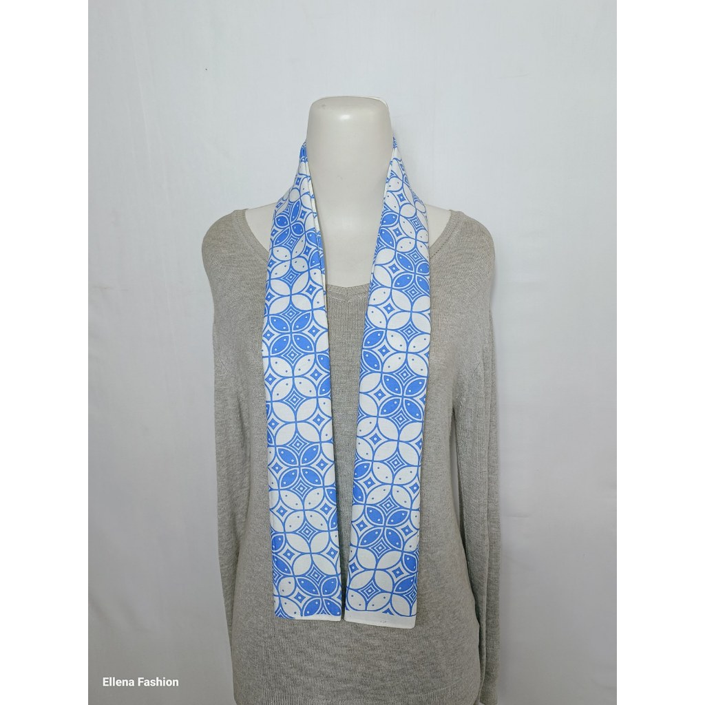 Jual S18 Syal batik wanita Biru - Scarf Leher Pria Khas Indonesia ...