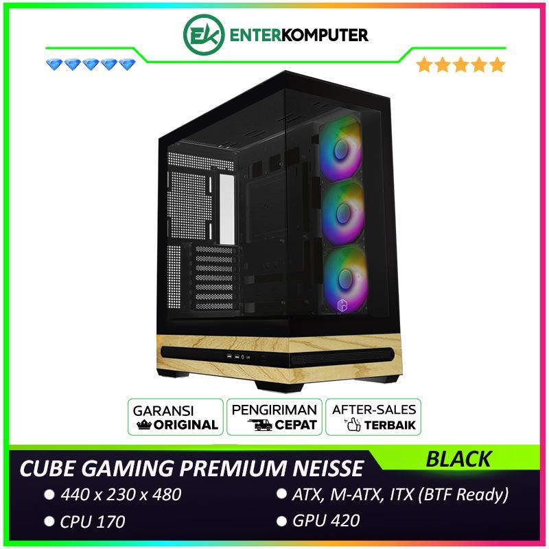 Jual CUBE GAMING PREMIUM NEISSE BLACK - ATX Gaming Case - Panoramic ...