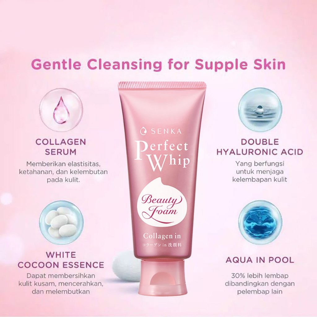Jual SENKA Perfect Whip Collagen-in Facial Foam 120gr | Shopee Indonesia