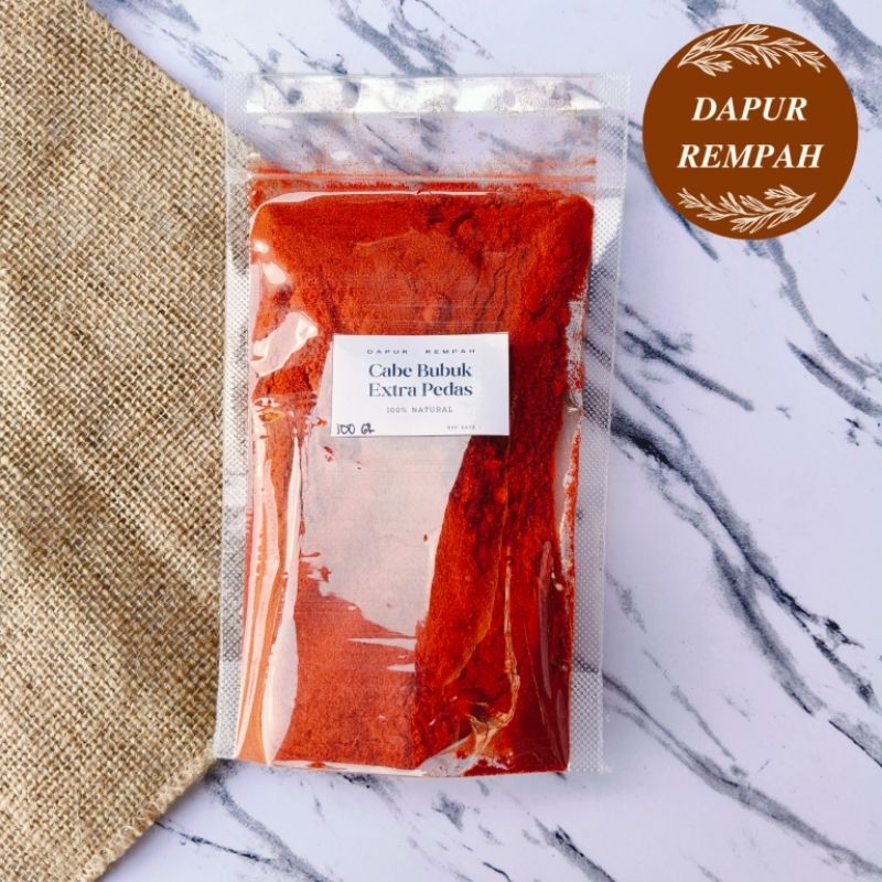 Jual Dapur Rempah Cabai Cabe Bubuk Extra Pedas Chili Powder Extra Hot ...