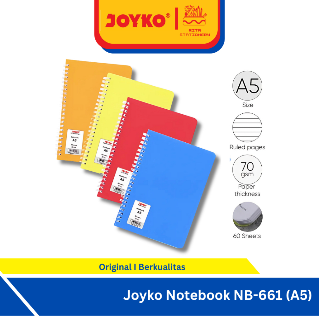 Jual Joyko Note A5 Notebook Diary Agenda Buku Catatan Bergaris NB-661 ...