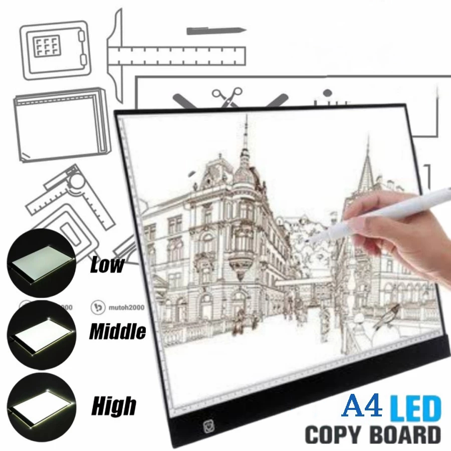 Jual A4 LED Drawing Tracing Board Drawing Tracing Trace Board Stensil ...