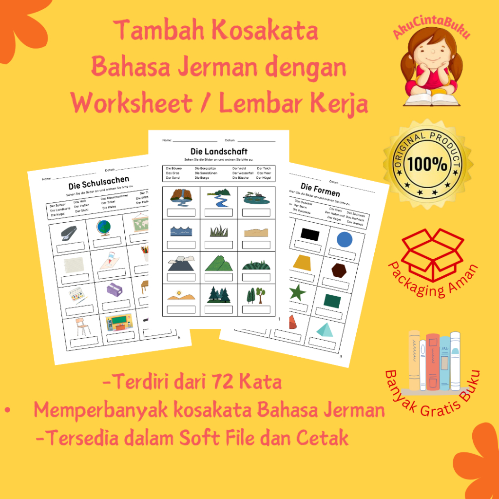 Jual Lembar Kerja Bahasa Jerman / Worksheet Bahasa Jerman / Buku Bahasa ...