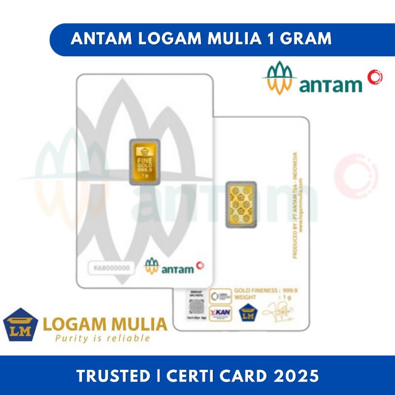 Jual [READY] Logam Mulia Antam Certi Card Terbaru Tahun 2025 | 1Gr 1 ...
