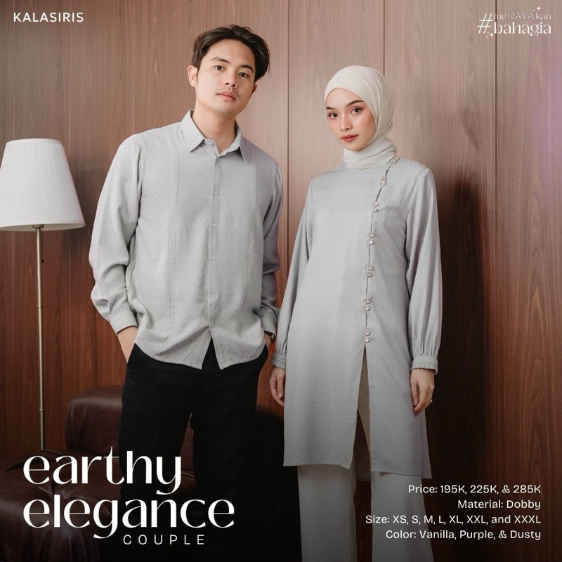 Jual KALASIRIS EARTHY ELEGANCE Couple Tunik Koko (Vanilla, Purple, Dust ...