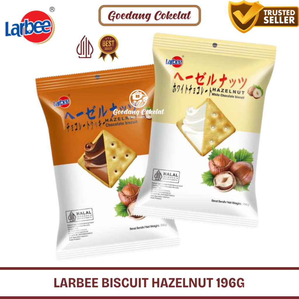 Jual TYL Larbee Sandwich Biscuit Hazelnut White Chocolate Biscuit ...