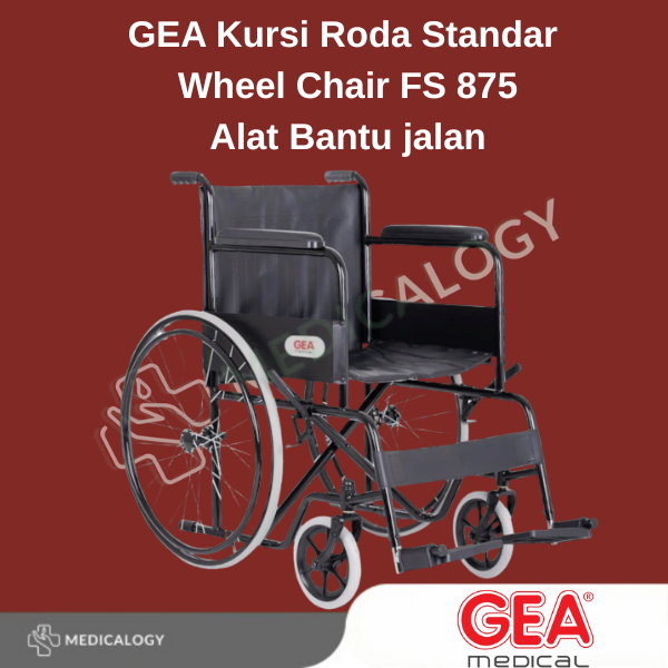 Jual GEA Kursi Roda Standar Wheel Chair FS 875 Alat Bantu jalan ...