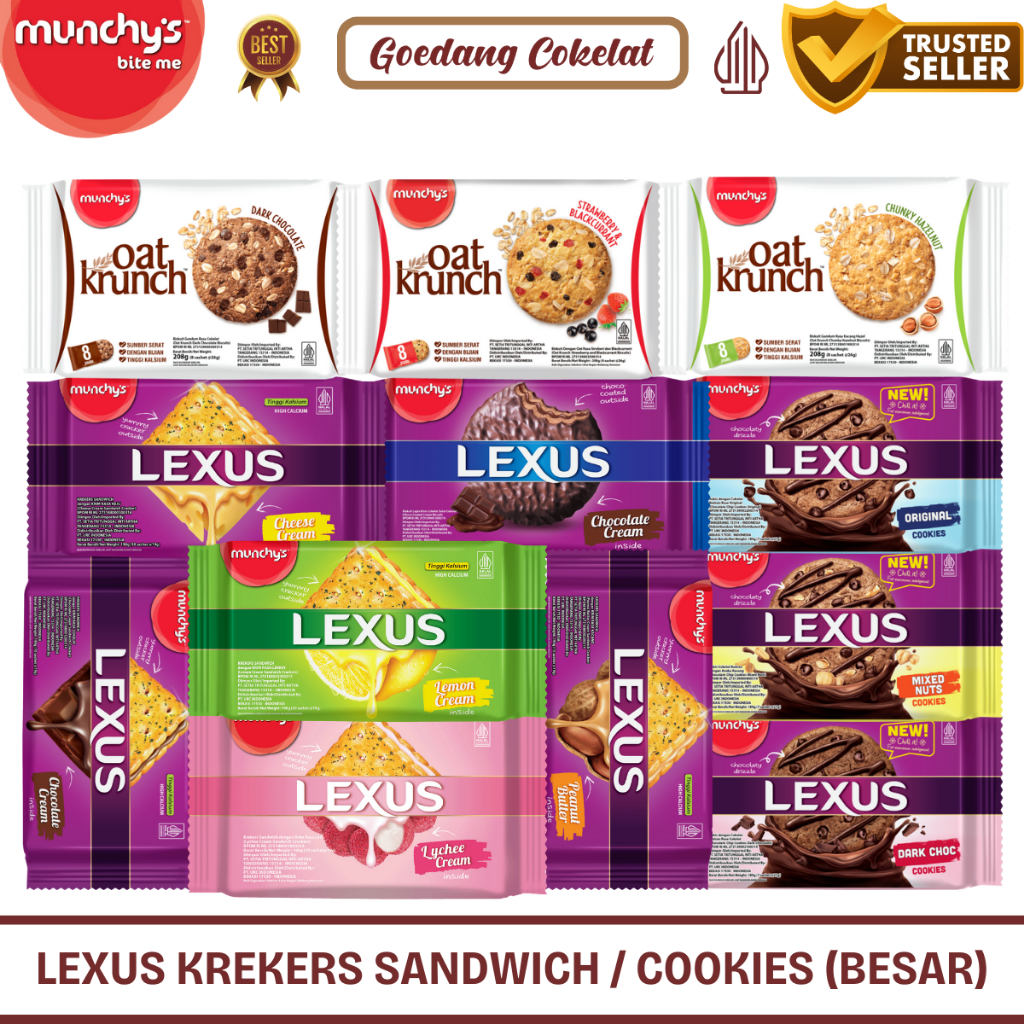 Jual Munchys Lexus / Munchy's Lexus Krekers Sandwich Biscuit Biskuit ...