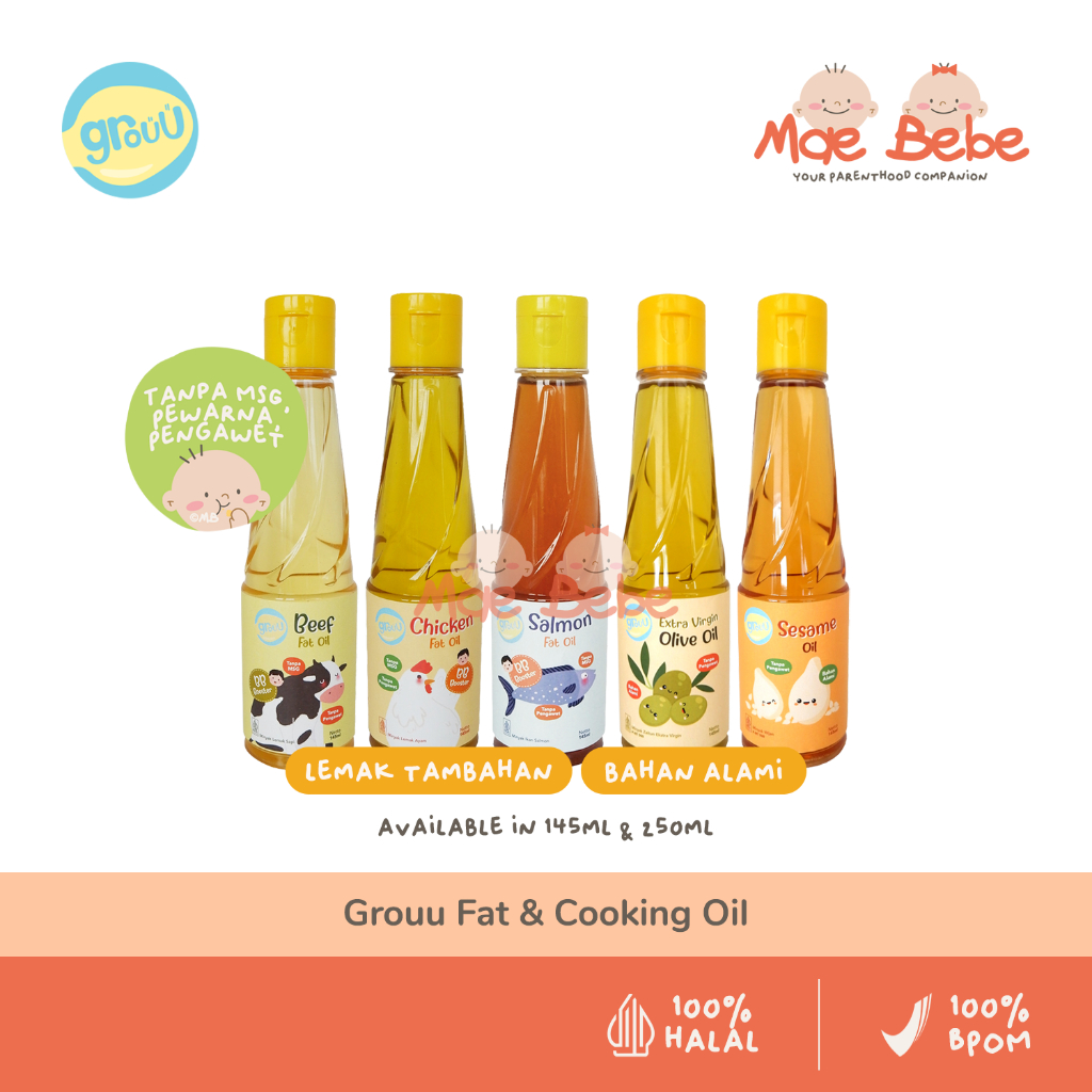 Jual [PROMO] Grouu Fat & Cooking Oil Minyak Lemak Tambahan MPASI Anak ...