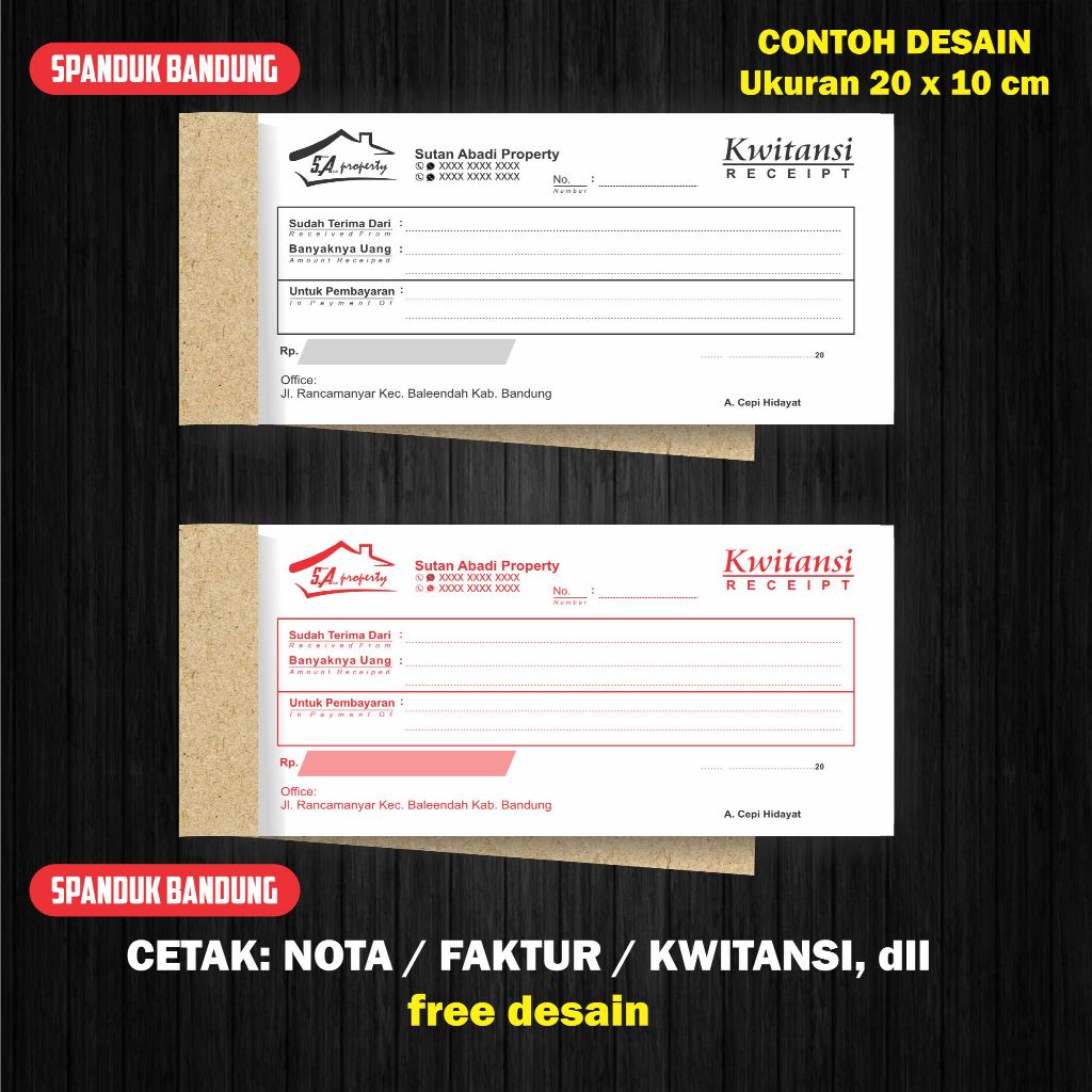 Jual CETAK BON, NOTA, FAKTUR, KWITANSI, ORDER PER RIM FREE DESAIN ...