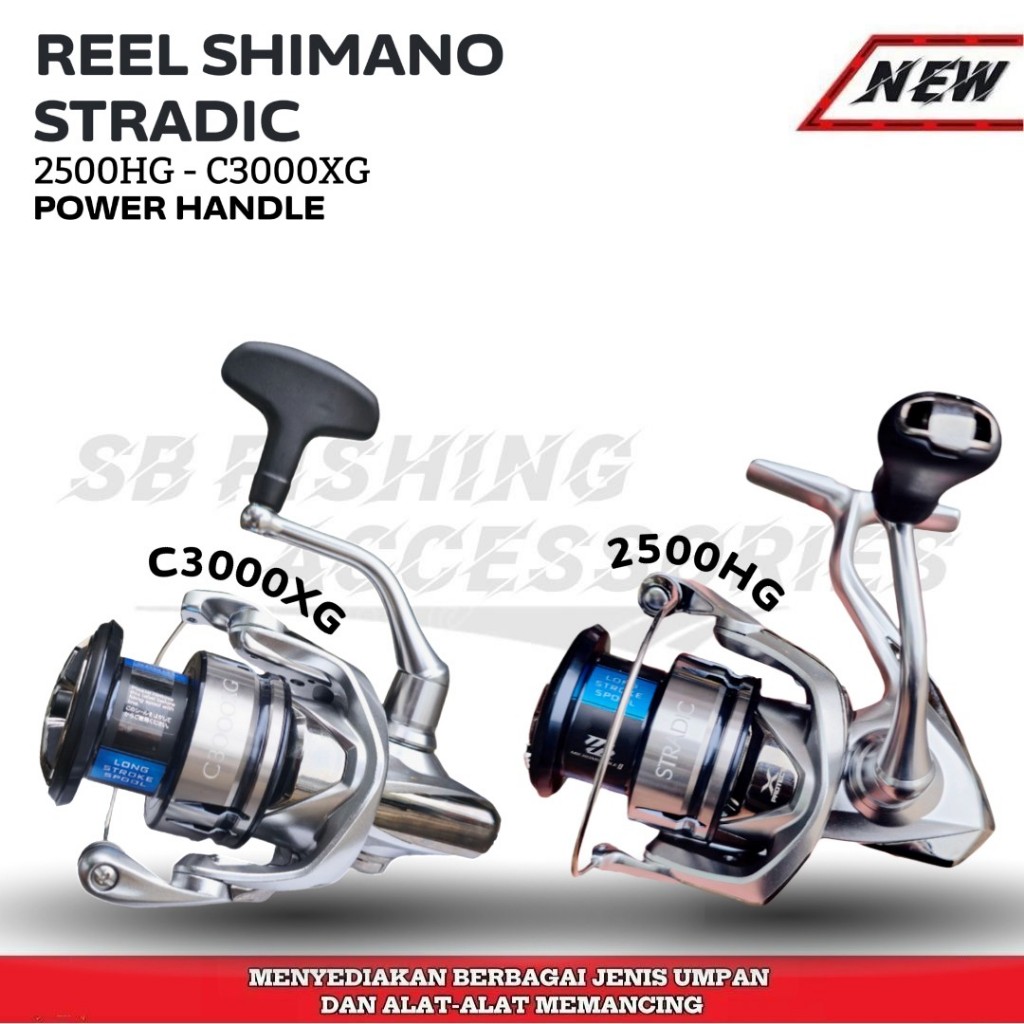 Jual Reel SHIMANO stradic power handle 2500HG - C3000XG | Shopee Indonesia