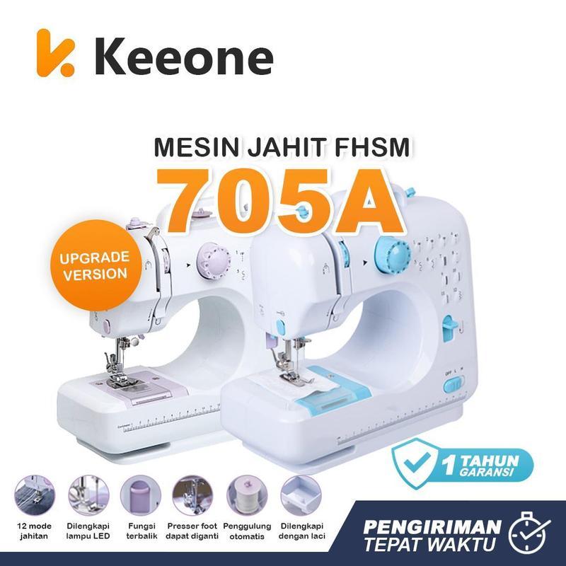 Jual Mesin Jahit 705 12 pola jahitan. lubang kancing otomatis | Shopee ...