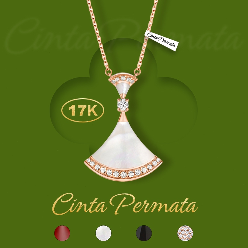 Jual Kalung Emas Mutiara White Berlian Gold 17K - Lebaran collection ...