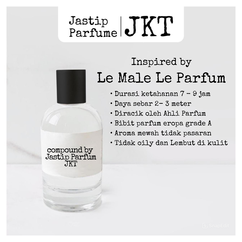 Jual JPG LE MALE LE PARFUM - Inspired Premium Parfum | Shopee Indonesia