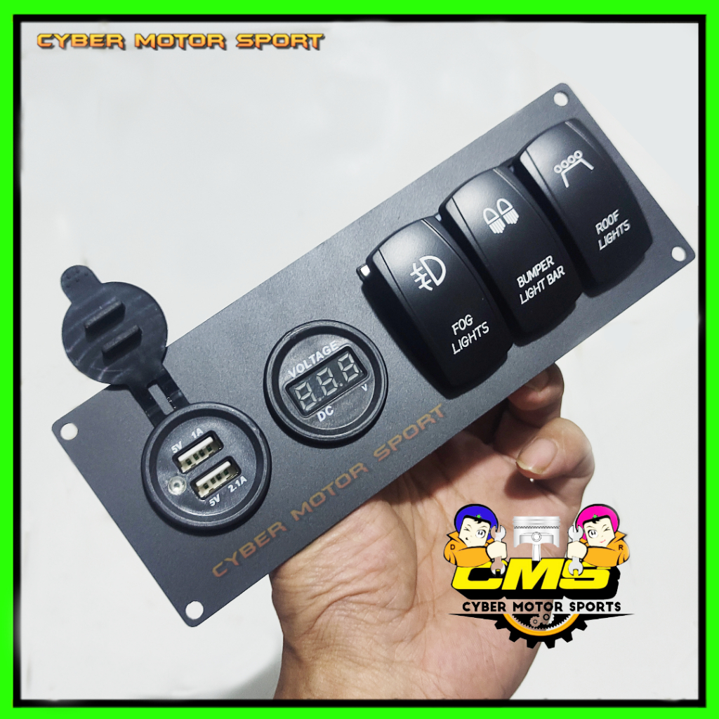 Jual Dashboard mobil panel add on . saklar panel indikator mobil 3 ...